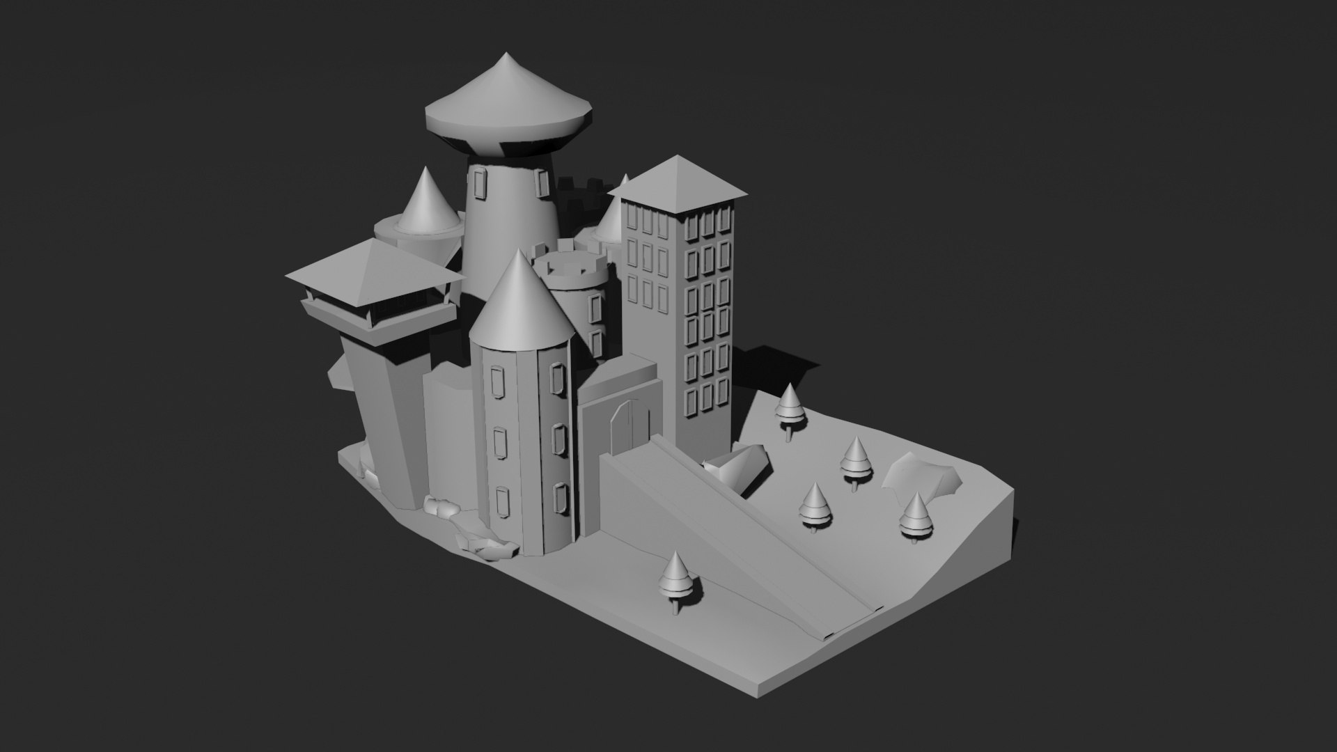 Low Poly Castle Low-poly 3D Model 3D Model - TurboSquid 2093494