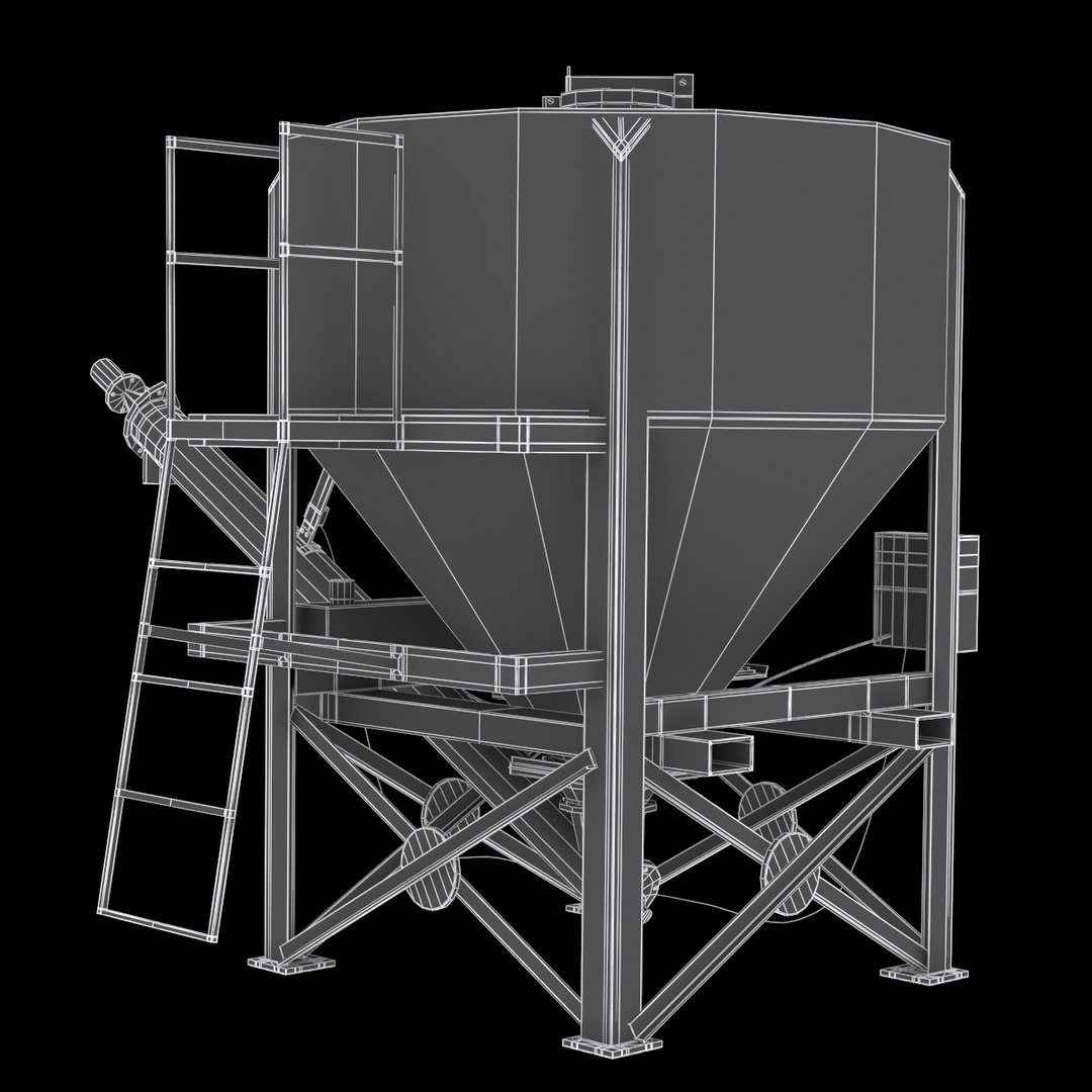 3d Industrial Silos Model