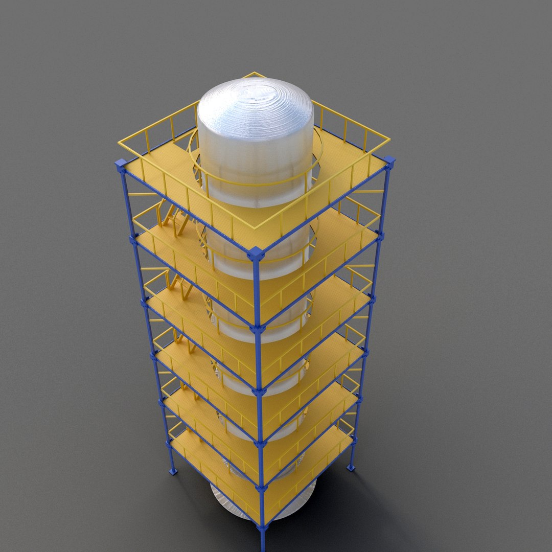 3d Industrial Silos Model