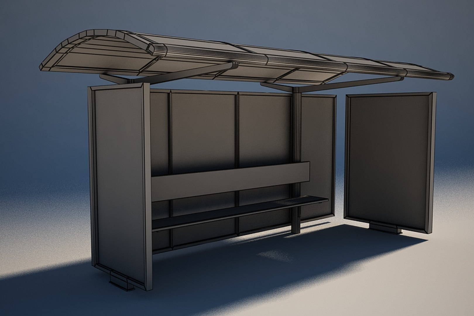 Bus Stop 3d Model