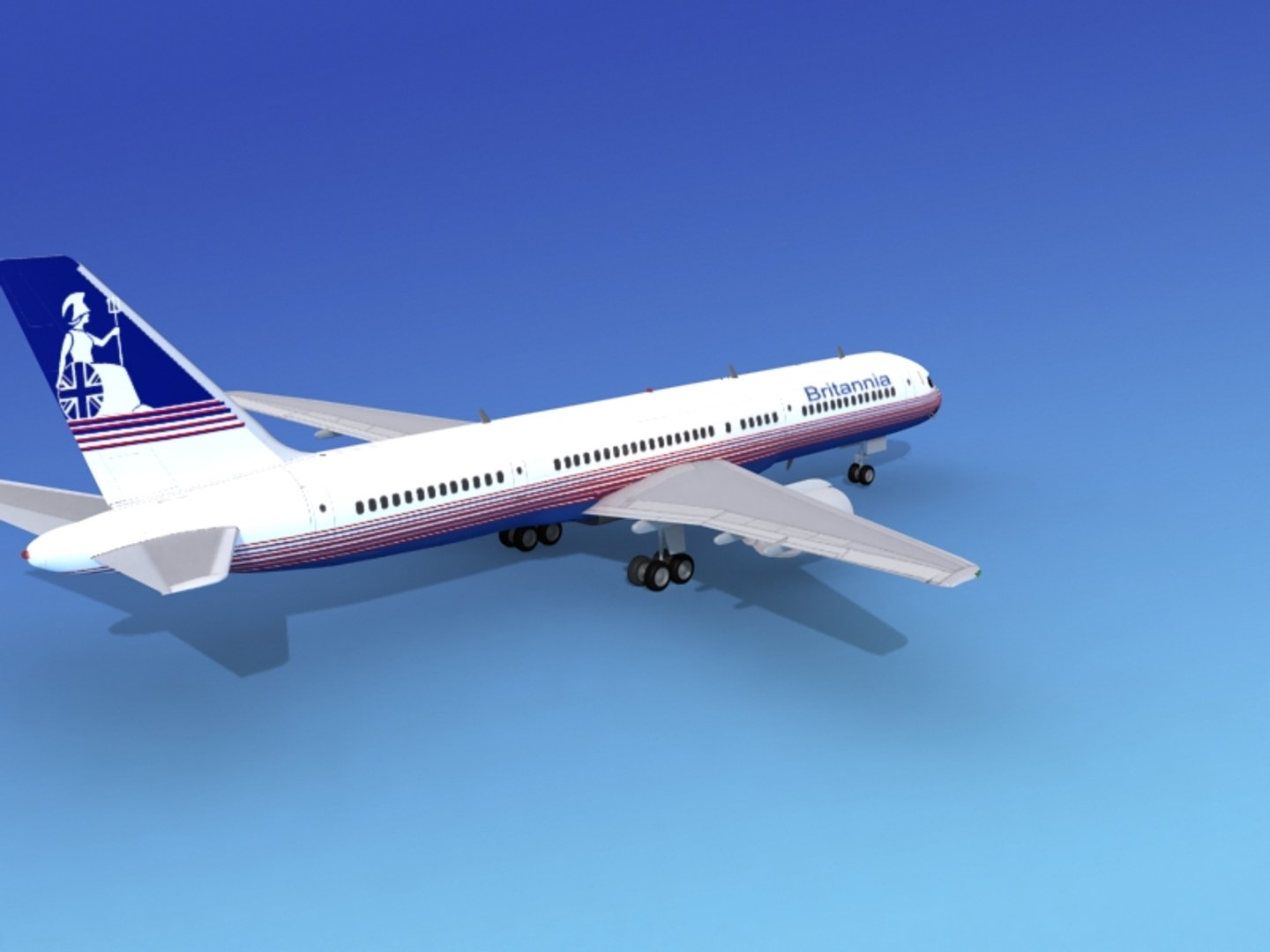 Airline Boeing 757 757-200 3d Model