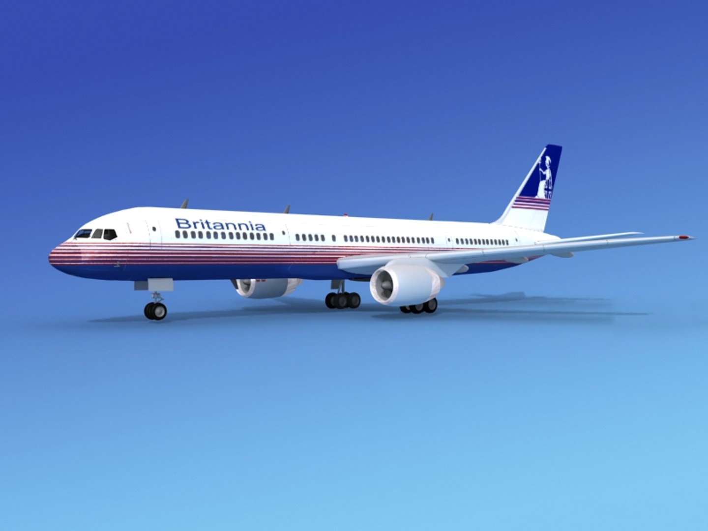 Airline Boeing 757 757-200 3d Model