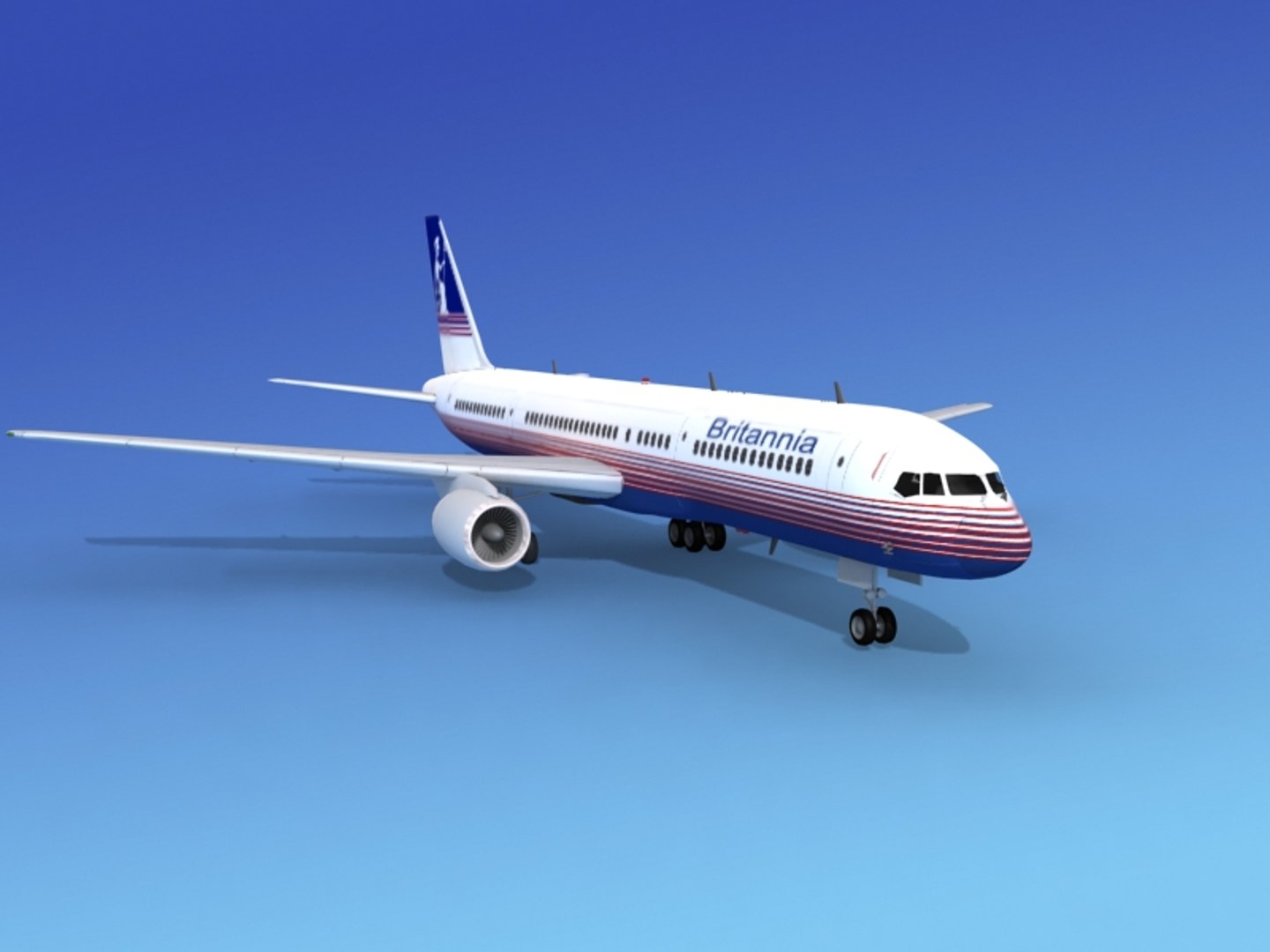 Airline Boeing 757 757-200 3d Model