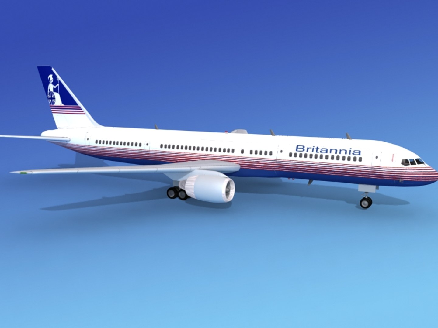 Airline Boeing 757 757-200 3d Model
