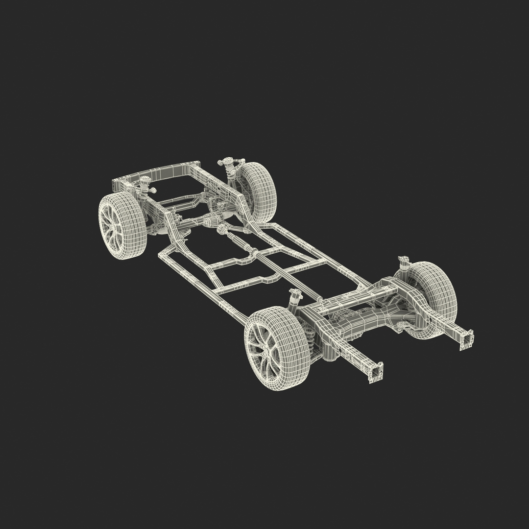 car frame chassis 2 3d model