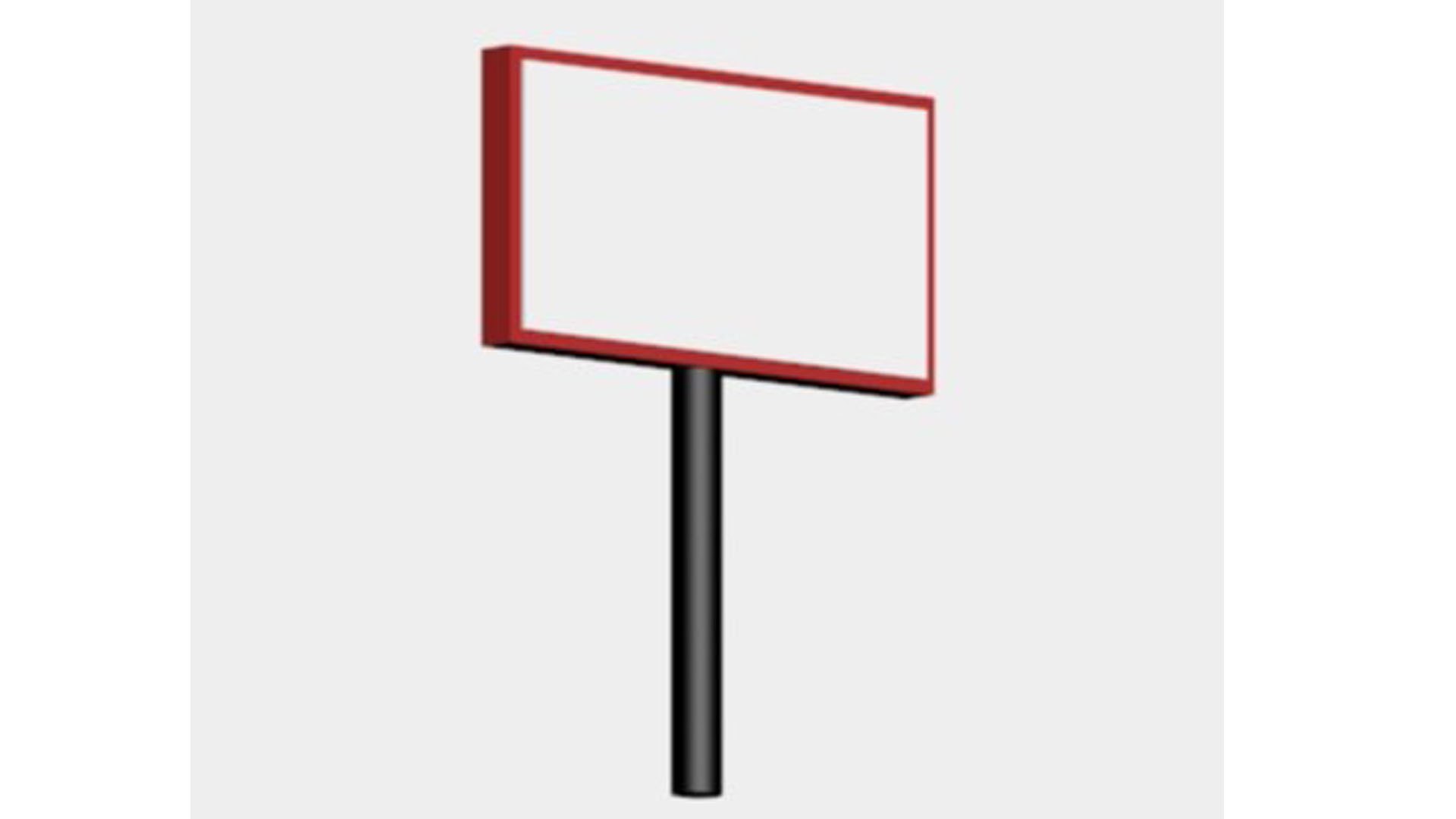 Advertisement Board 3D Model - TurboSquid 2141847