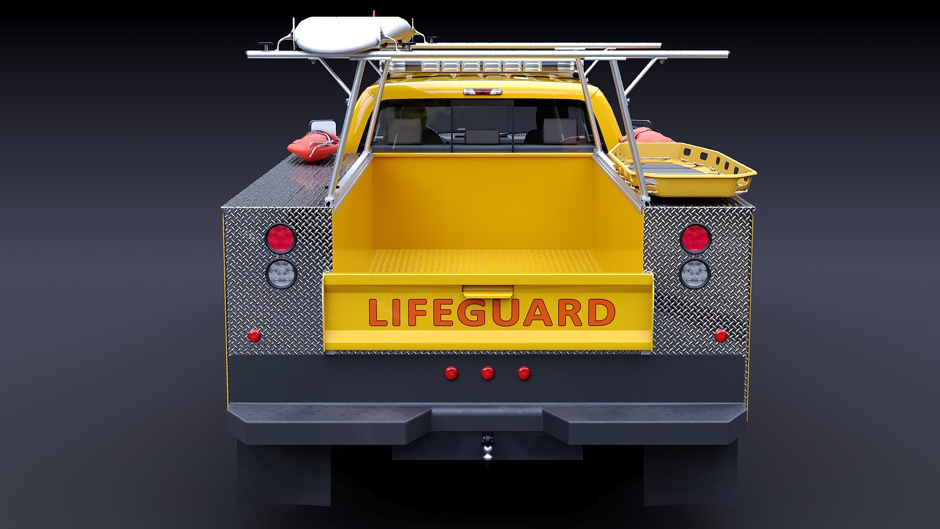 Ford F550 Utility Lifeguard Truck 3D model - TurboSquid 2170987