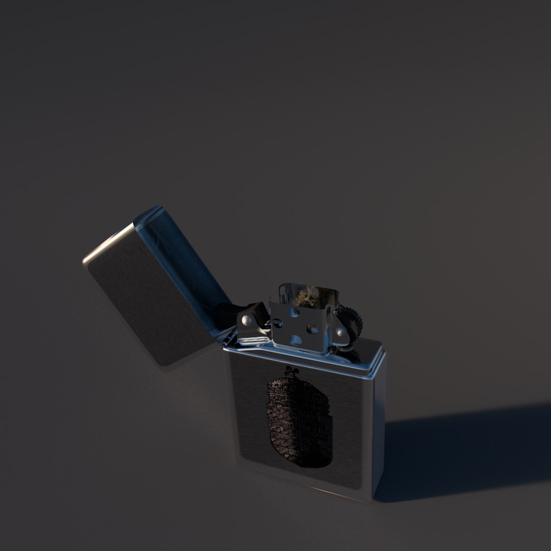 3d zippo lighter model
