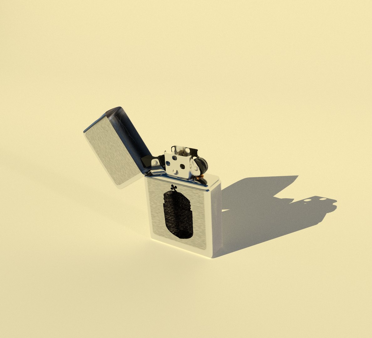3d zippo lighter model