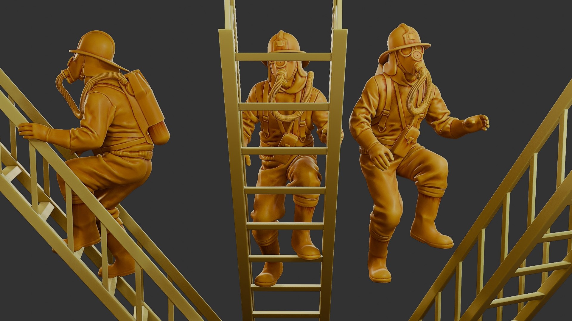 3D Model Czechoslovakian Firefighter 90s 007 - TurboSquid 2377097