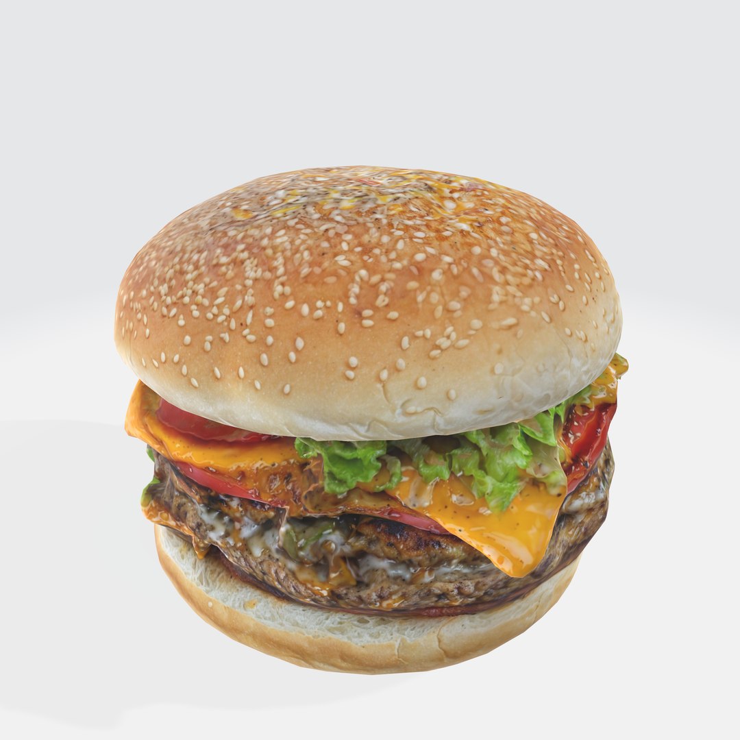 3D A Cheeseburger Model - TurboSquid 2260057