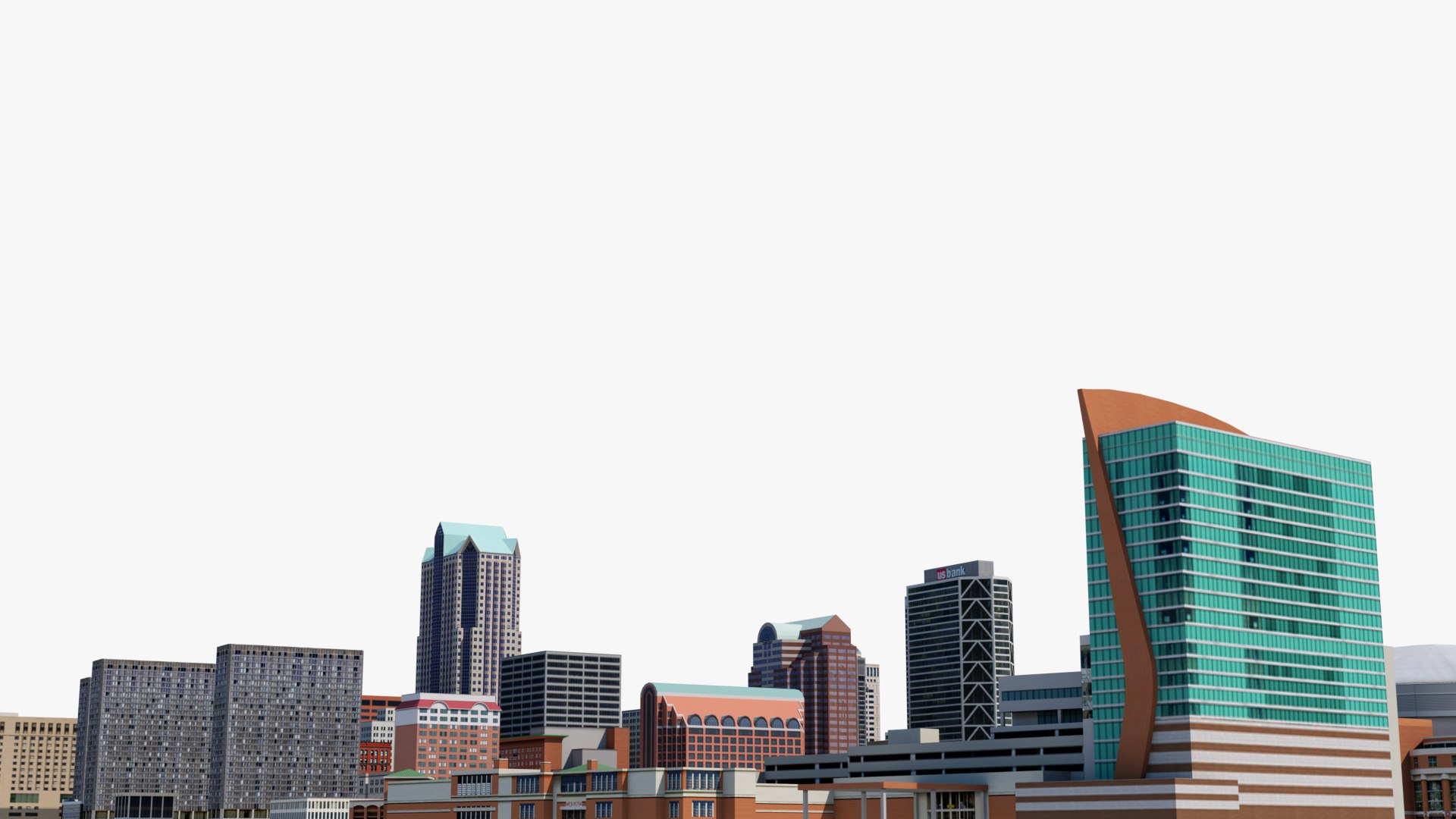 St louis cityscape city building 3D model - TurboSquid 1235657