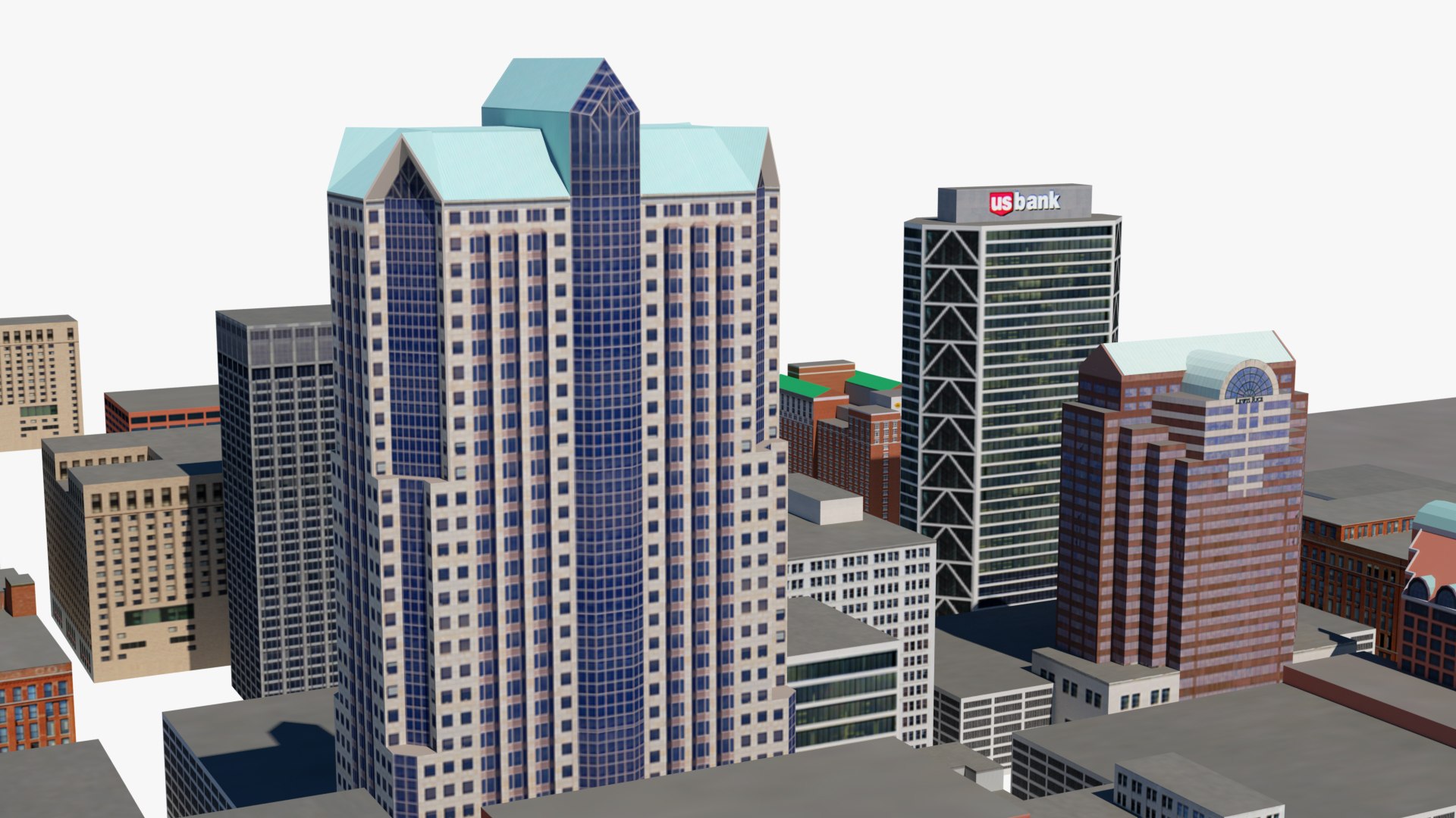 St louis cityscape city building 3D model - TurboSquid 1235657