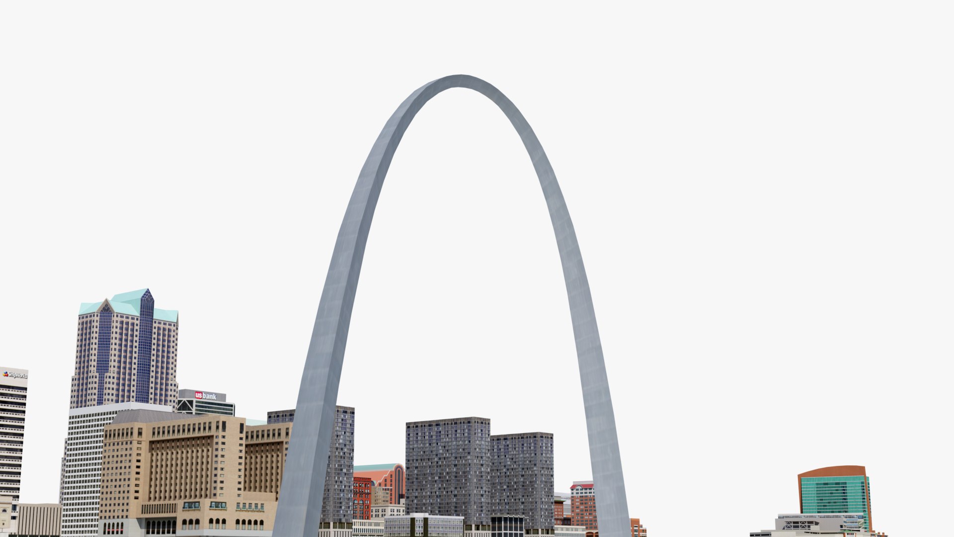 St louis cityscape city building 3D model - TurboSquid 1235657