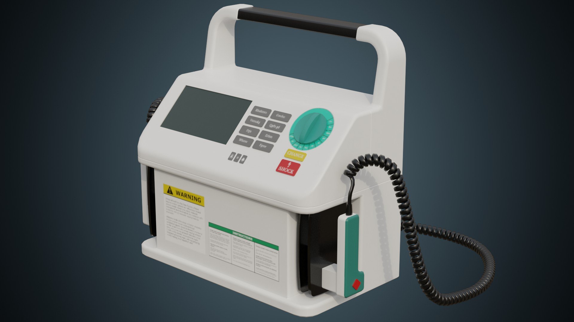 Defibrillator 1A 3D Model - TurboSquid 2039554