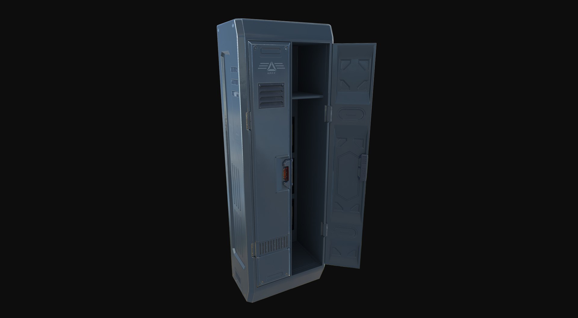 Sci-Fi Locker Low-Poly 3D Model - TurboSquid 1815379