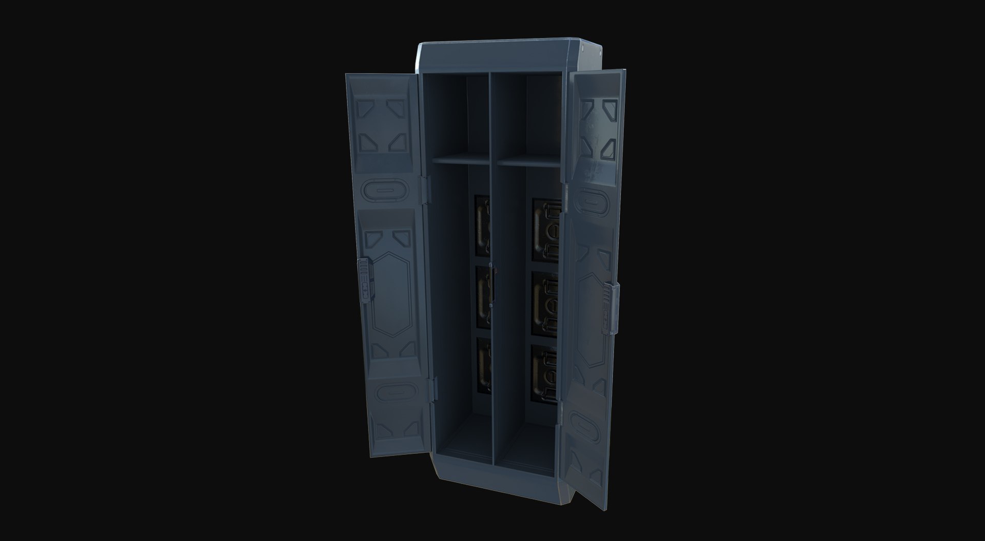 Sci-Fi Locker Low-Poly 3D Model - TurboSquid 1815379