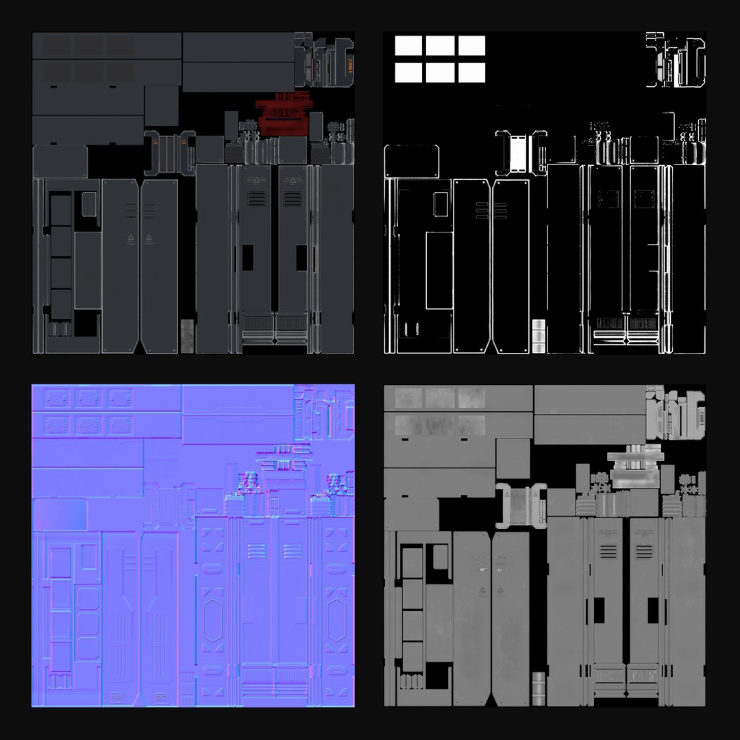 Sci-Fi Locker Low-Poly 3D Model - TurboSquid 1815379
