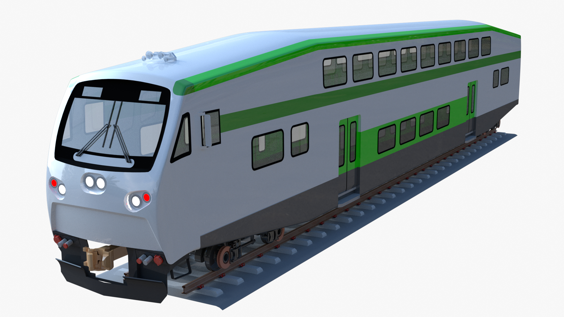 3D bombardier bilevel coach train model - TurboSquid 1621616
