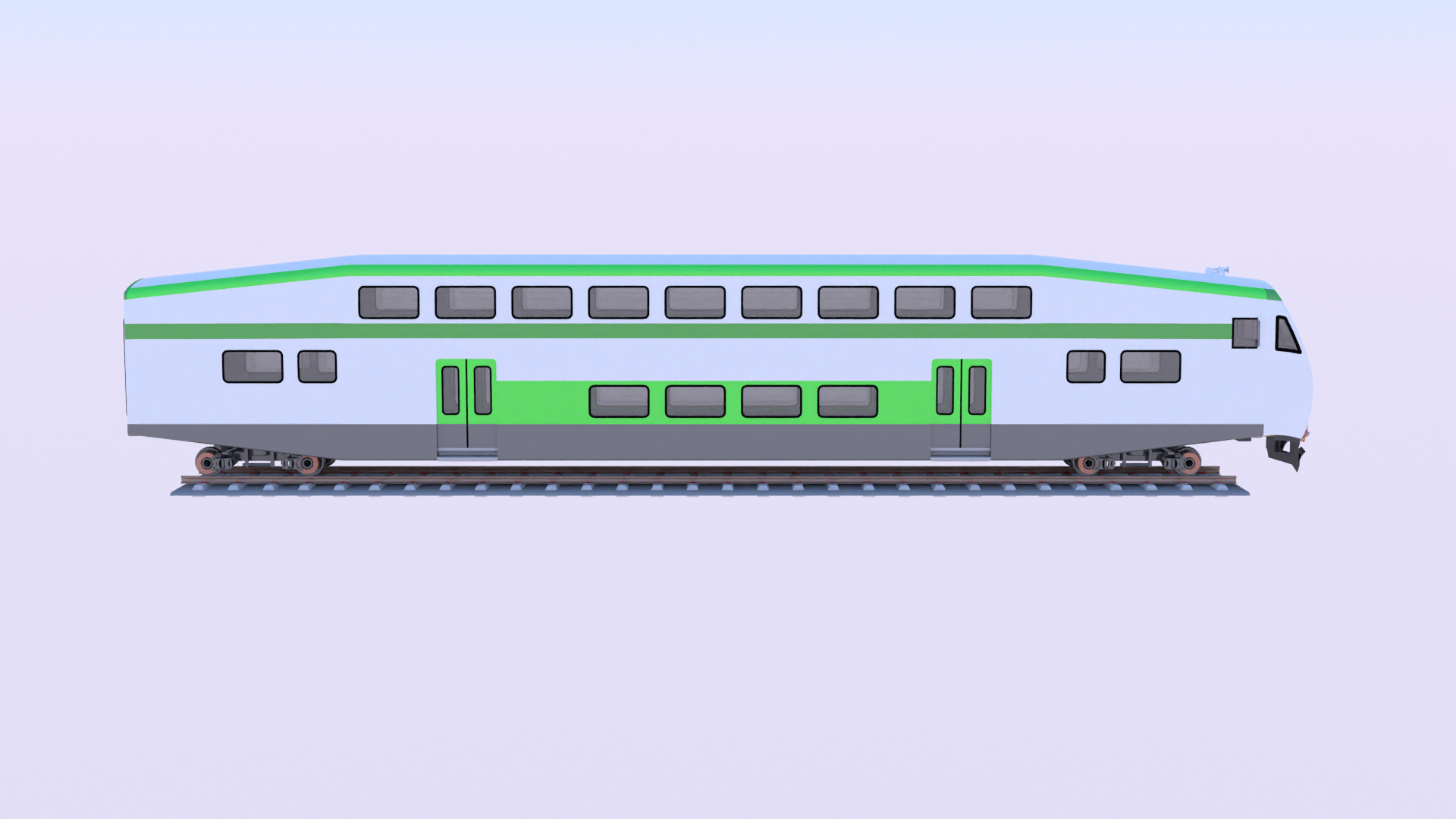 3D Bombardier Bilevel Coach Train Model - TurboSquid 1621616