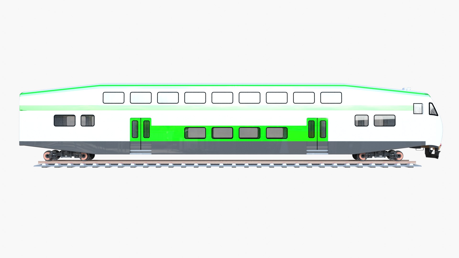 3D Bombardier Bilevel Coach Train Model - TurboSquid 1621616