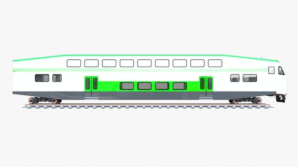 3D bombardier bilevel coach train model - TurboSquid 1621616