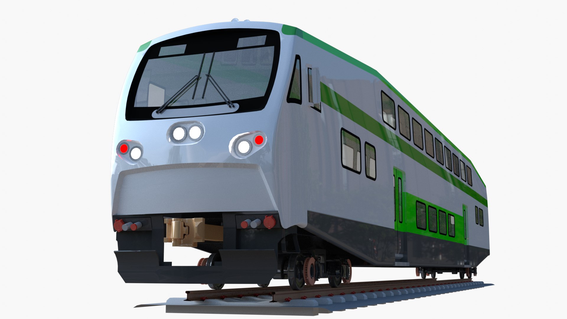 3D Bombardier Bilevel Coach Train Model - TurboSquid 1621616