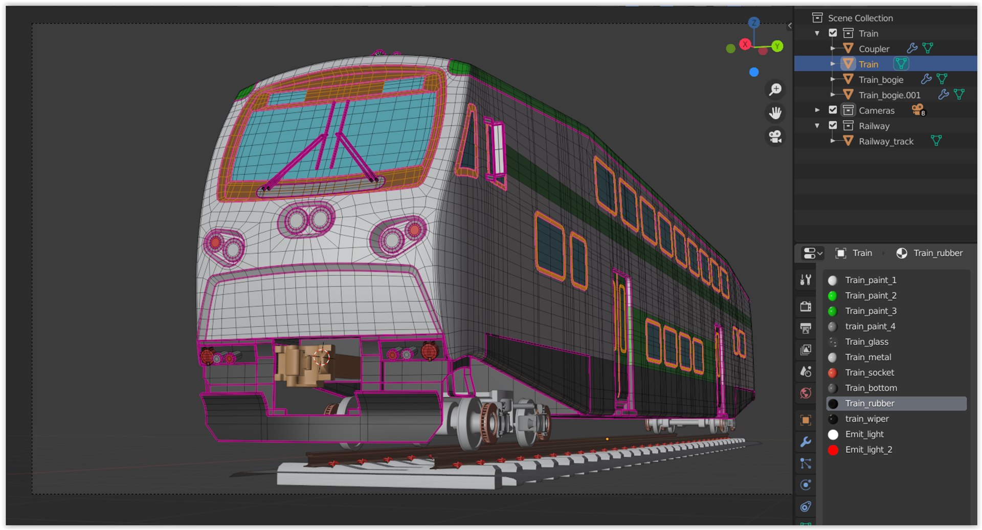 3D Bombardier Bilevel Coach Train Model - TurboSquid 1621616