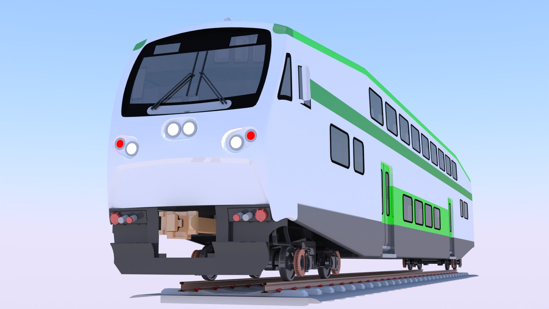 3D Bombardier Bilevel Coach Train Model - TurboSquid 1621616