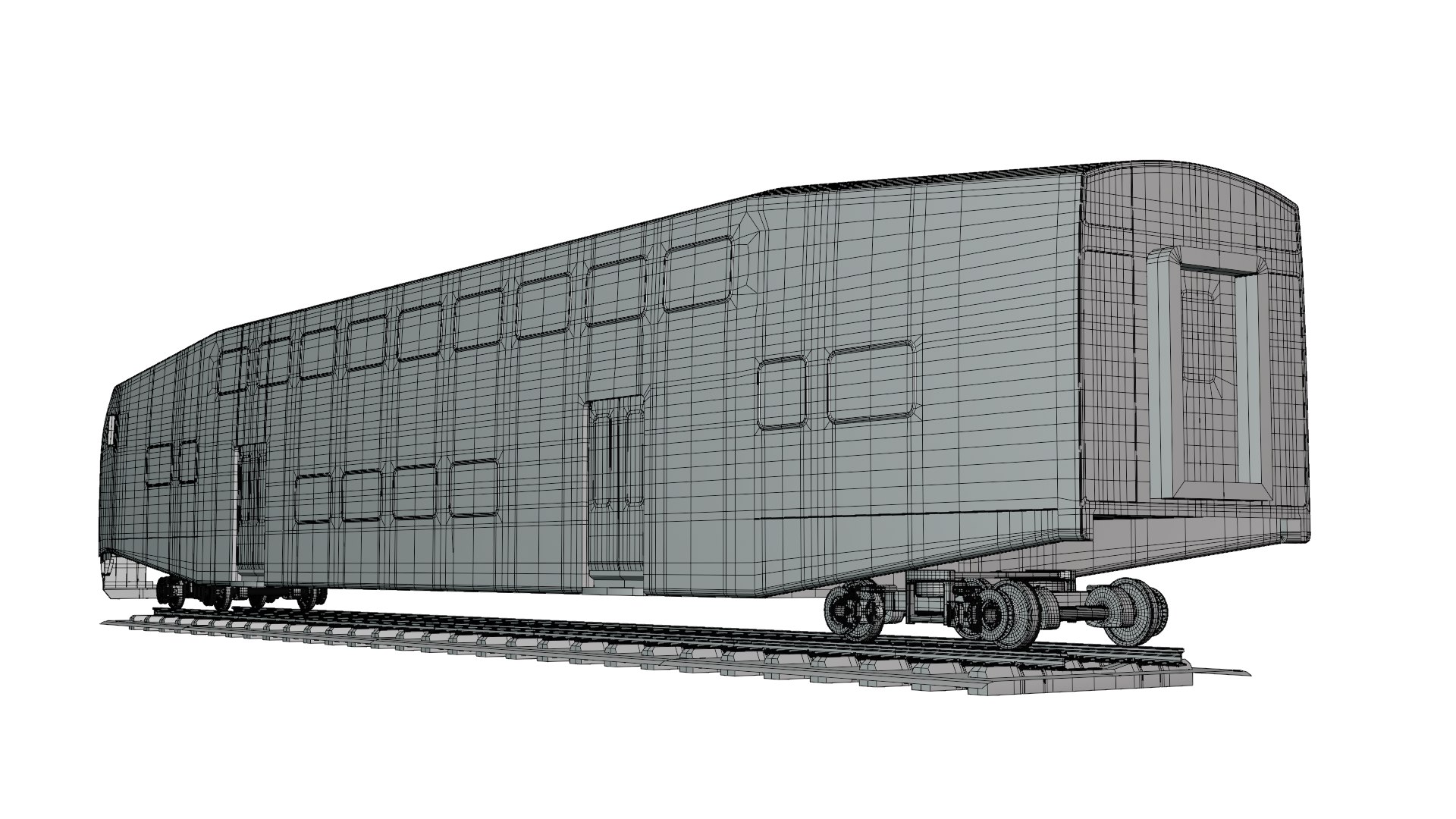 3D Bombardier Bilevel Coach Train Model - TurboSquid 1621616