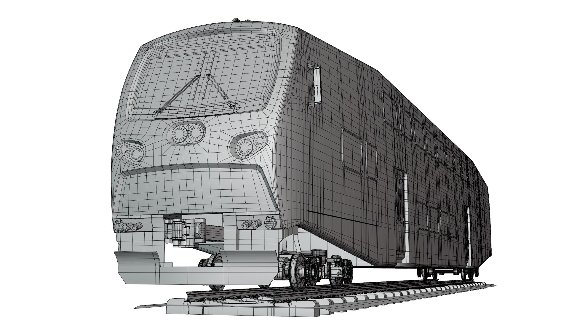 3D Bombardier Bilevel Coach Train Model - TurboSquid 1621616