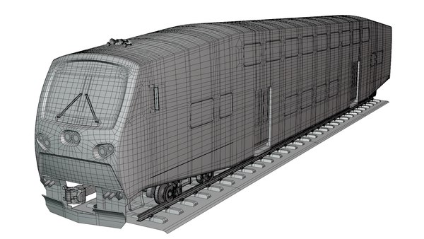 3D bombardier bilevel coach train model - TurboSquid 1621616