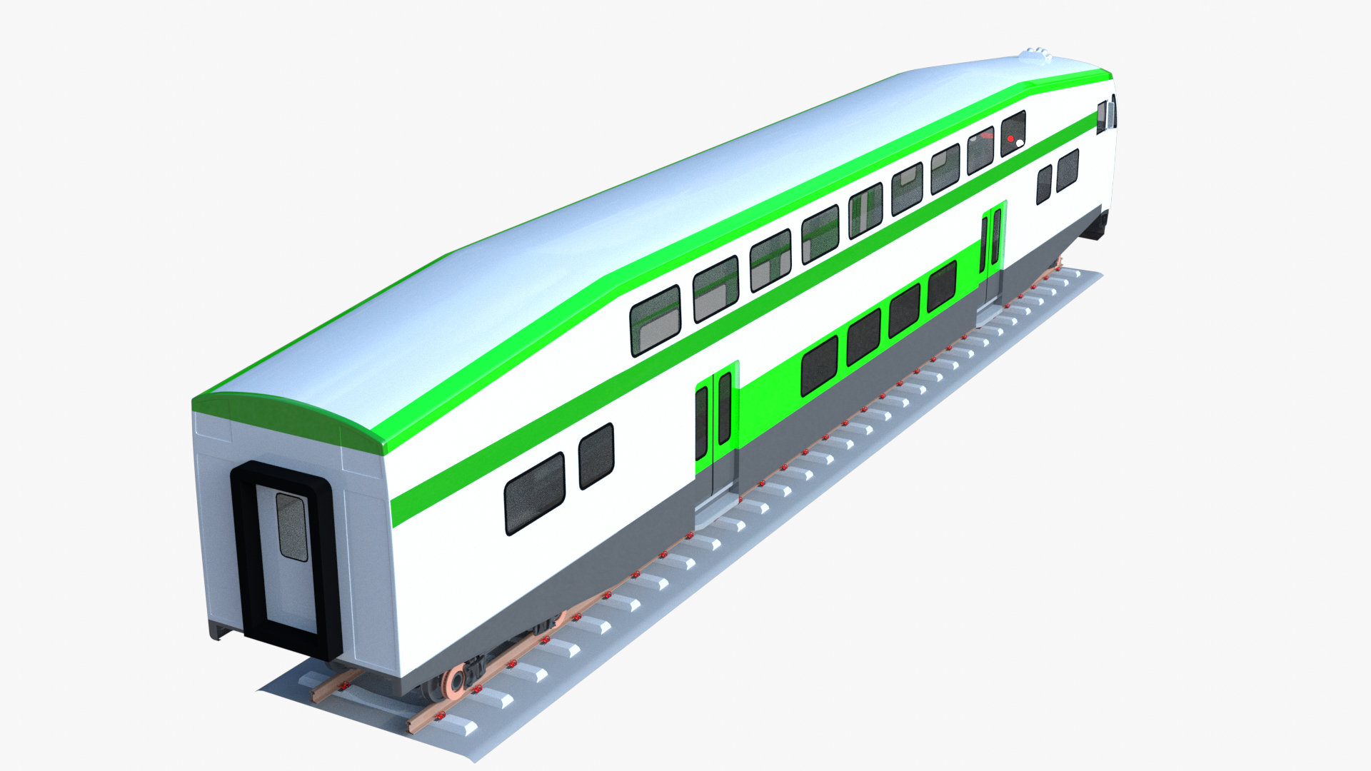 3D bombardier bilevel coach train model - TurboSquid 1621616
