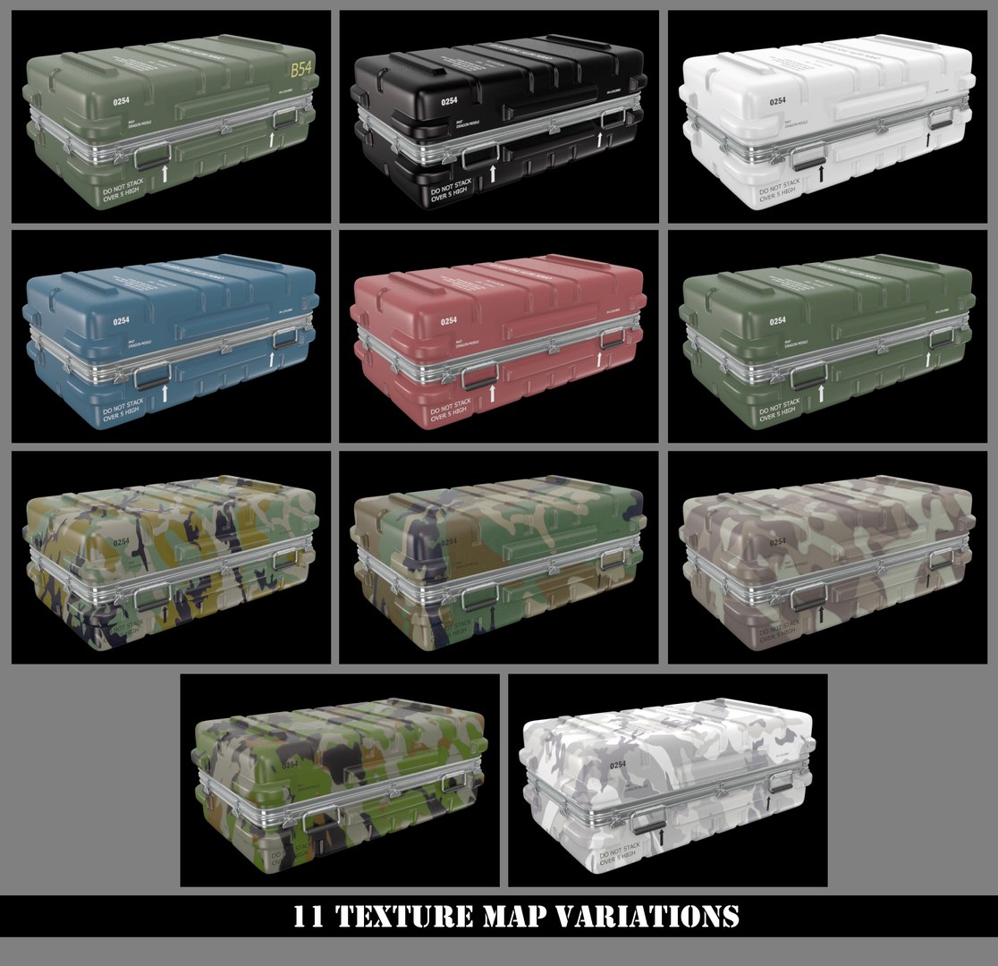 3d Military Crate Model