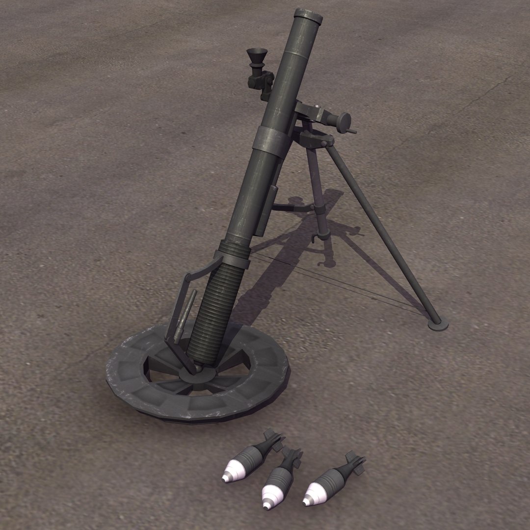3d model m224 60mm mortar