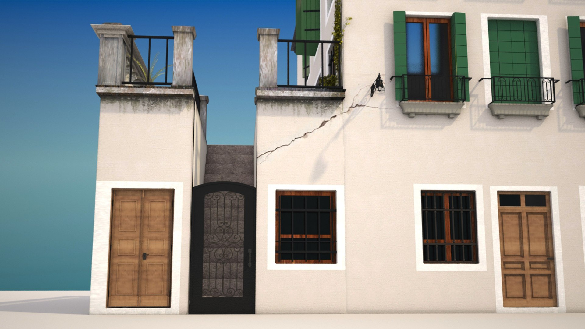 3d Model Italian Old Home