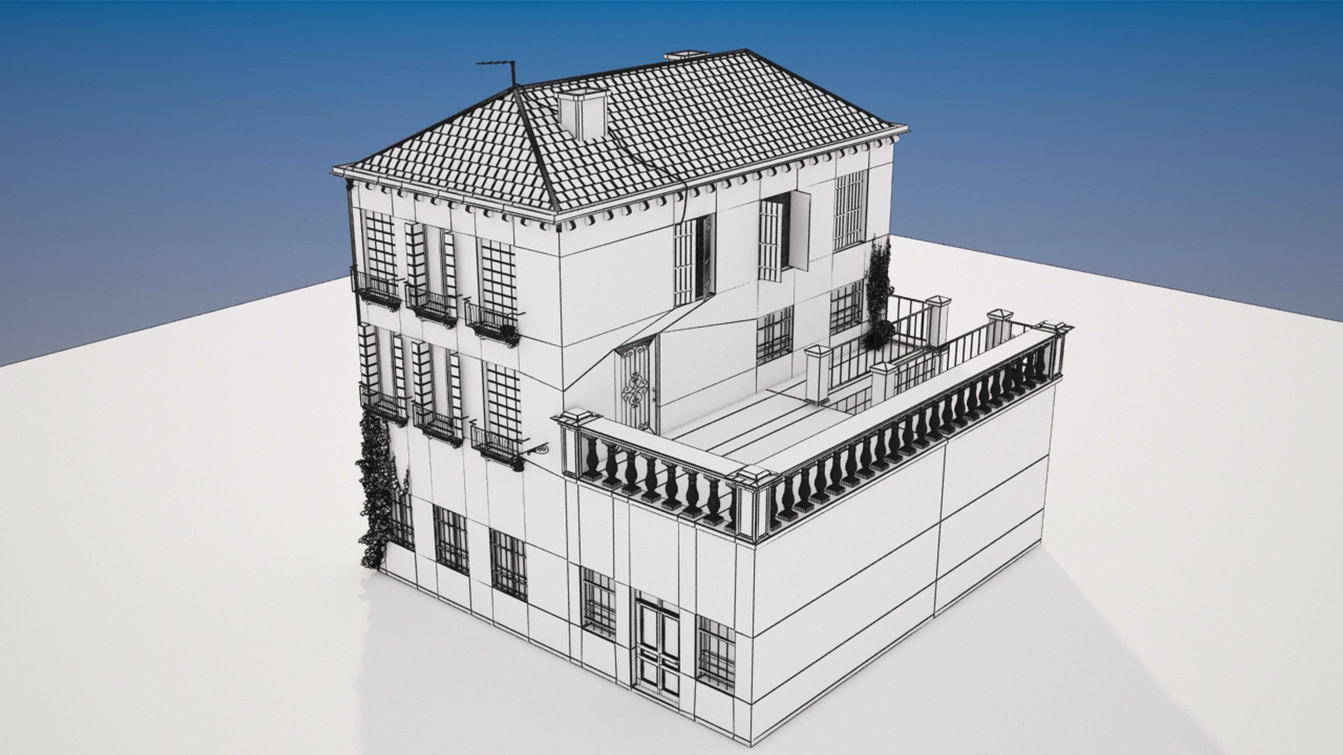 3d Model Italian Old Home