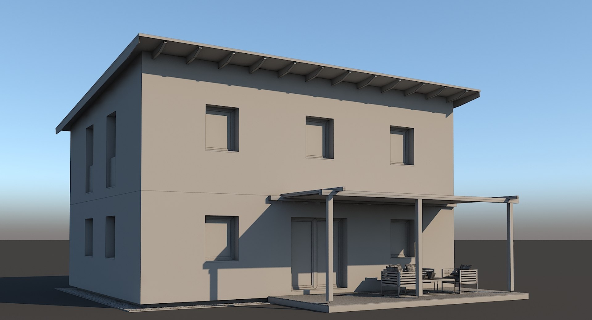 Contemporary House 3D Model - TurboSquid 1392072