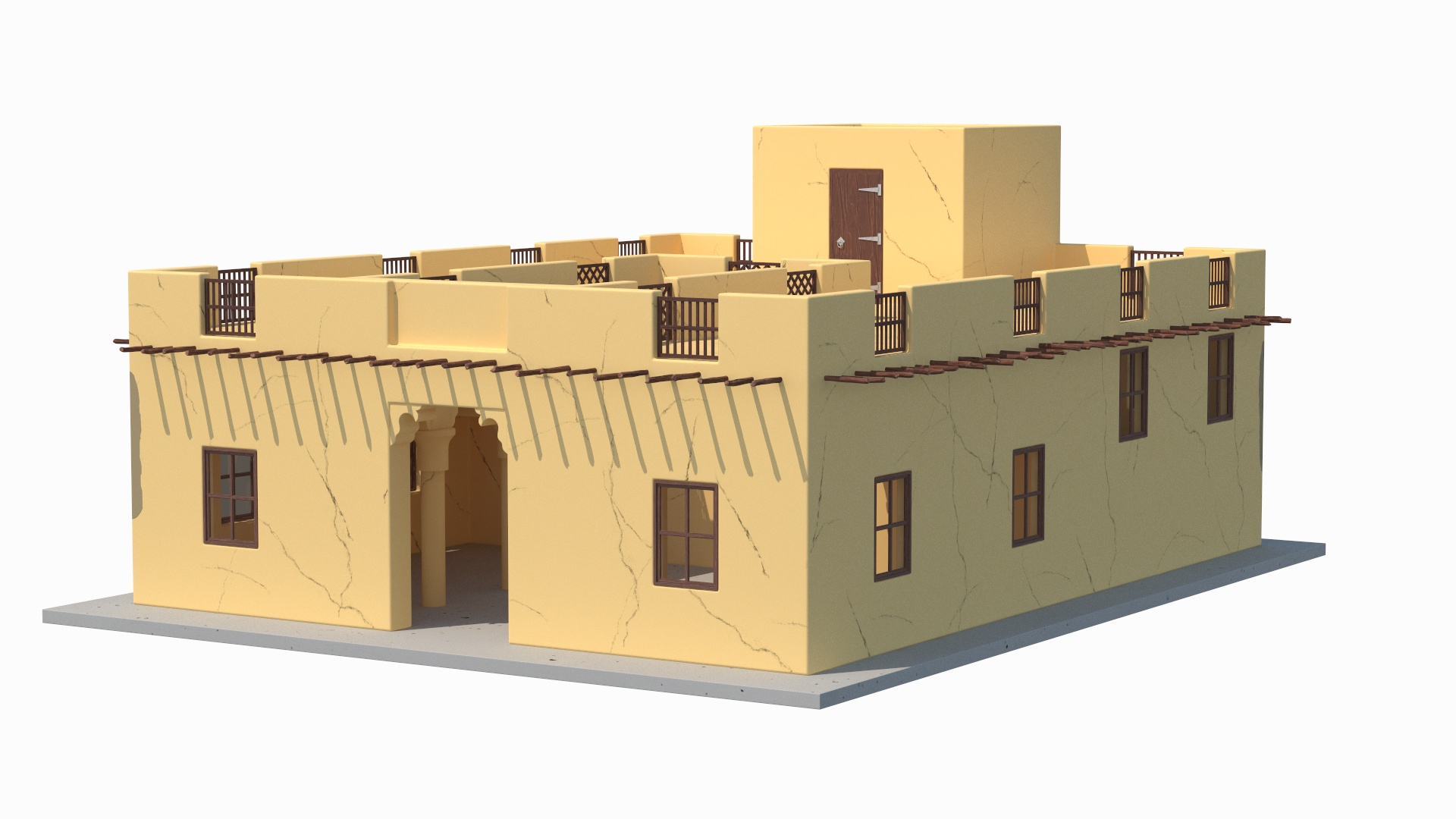 3D Cartoon Arab House With A Courtyard - TurboSquid 2277680