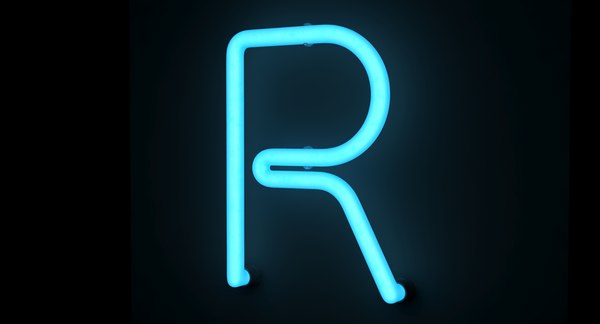 Neon letter r alphabet 3D model - TurboSquid 1636065