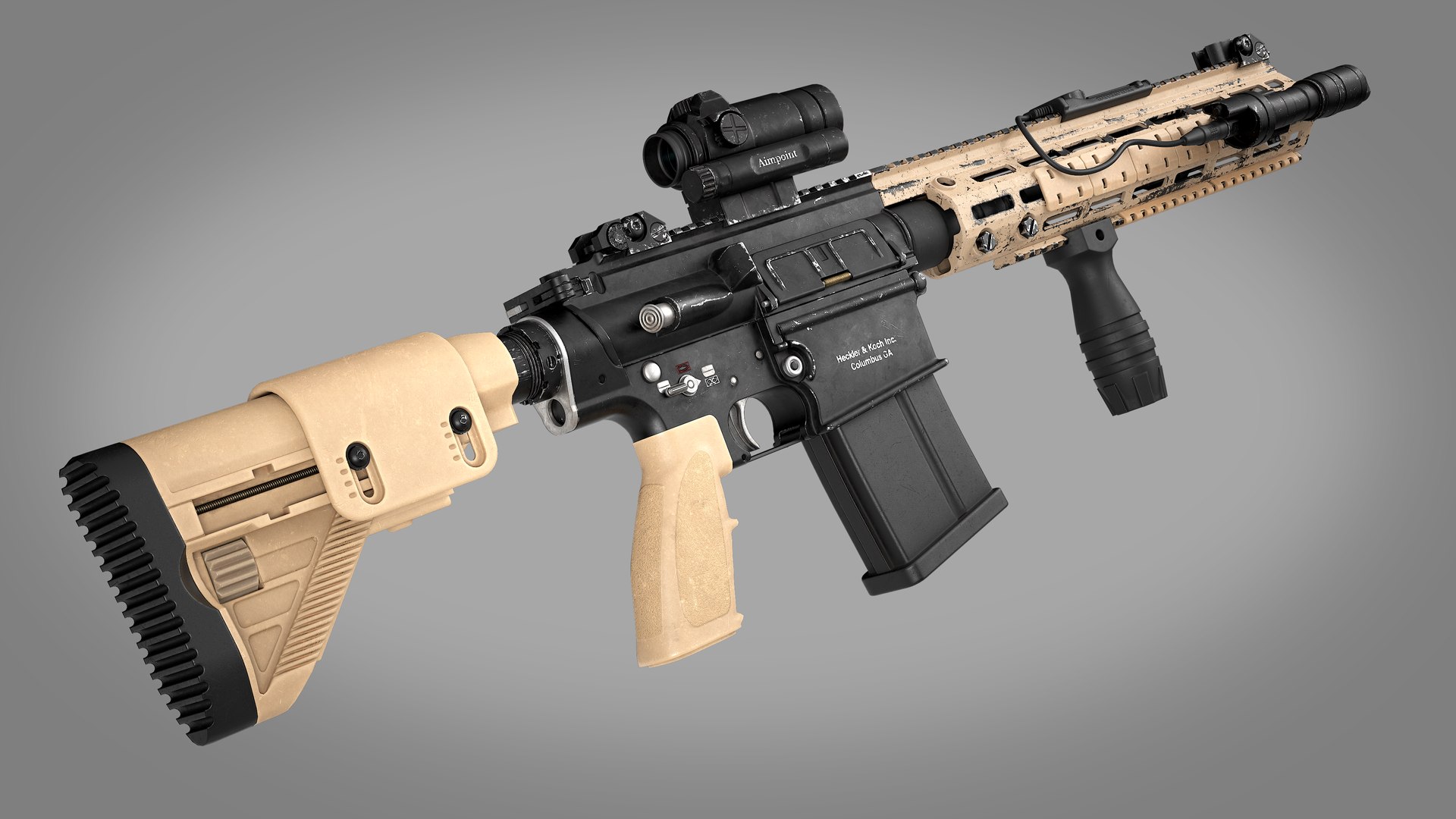 3D MR 762HK 417 Modular Designated Marksman Rifle model - TurboSquid ...