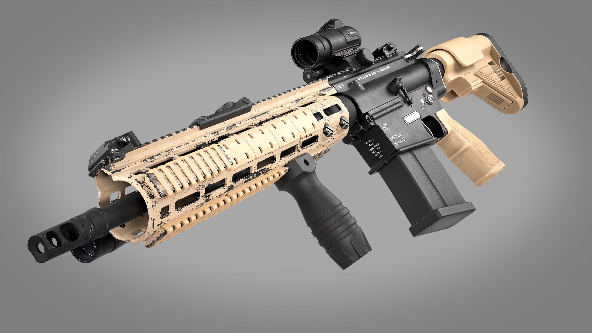 3D MR 762HK 417 Modular Designated Marksman Rifle model - TurboSquid ...