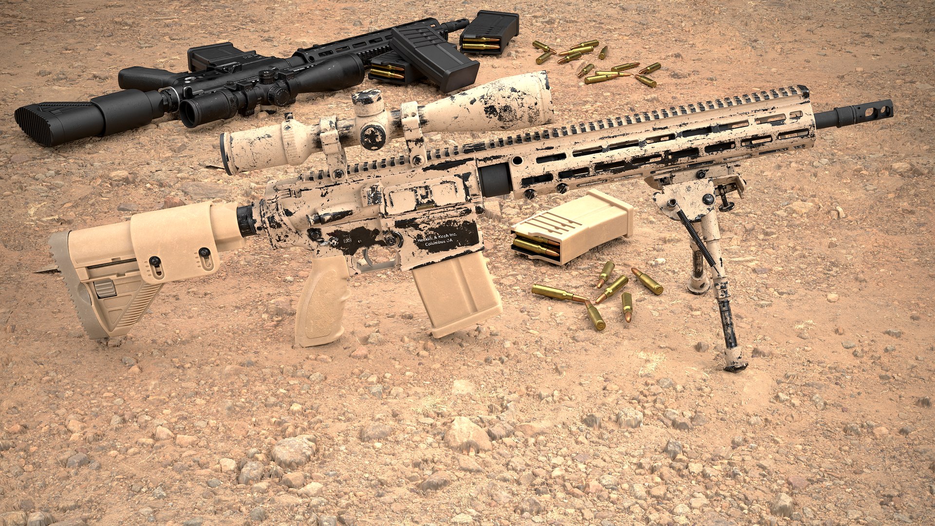 3D MR 762HK 417 Modular Designated Marksman Rifle model - TurboSquid ...