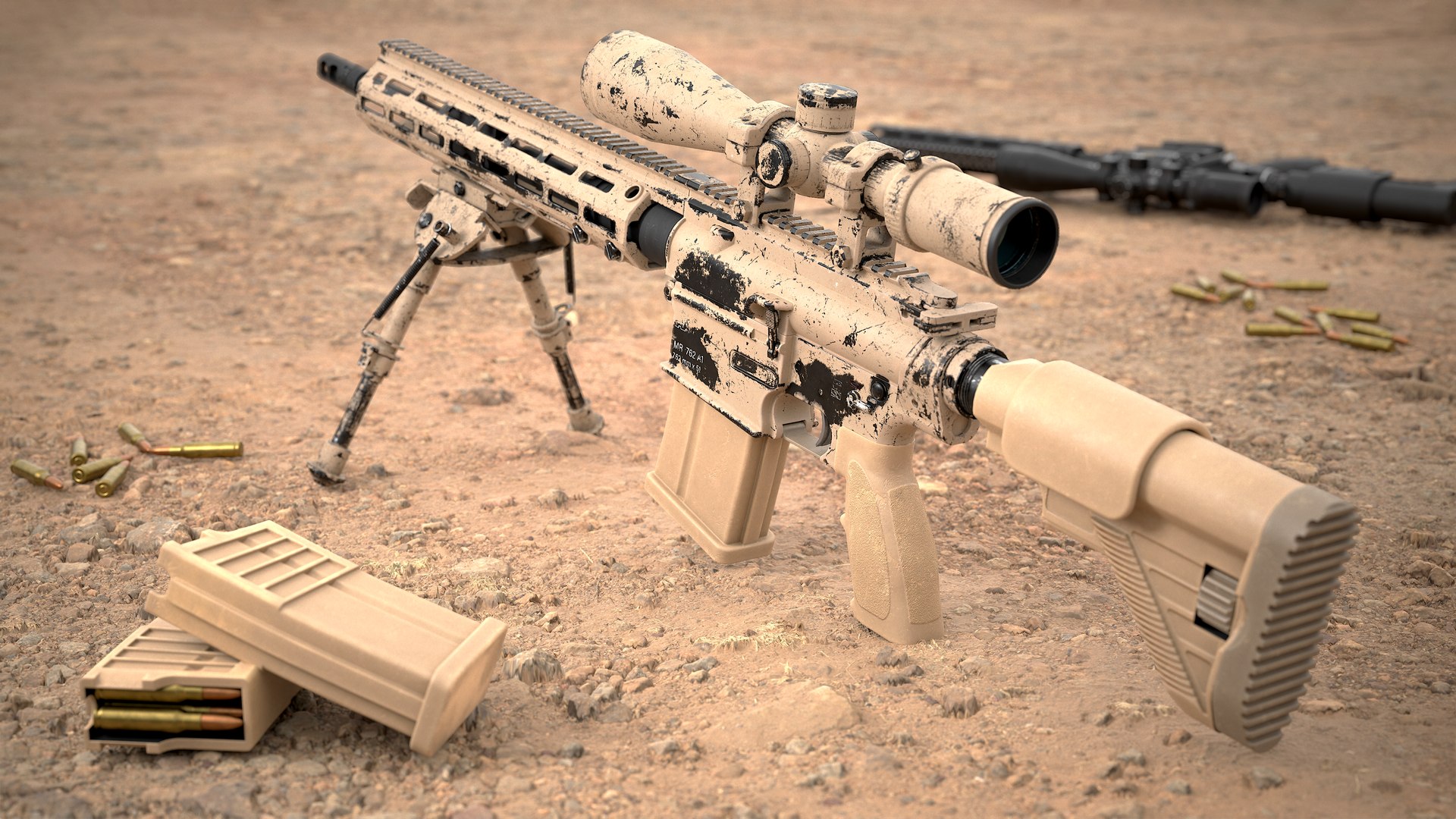 3D MR 762HK 417 Modular Designated Marksman Rifle model - TurboSquid ...