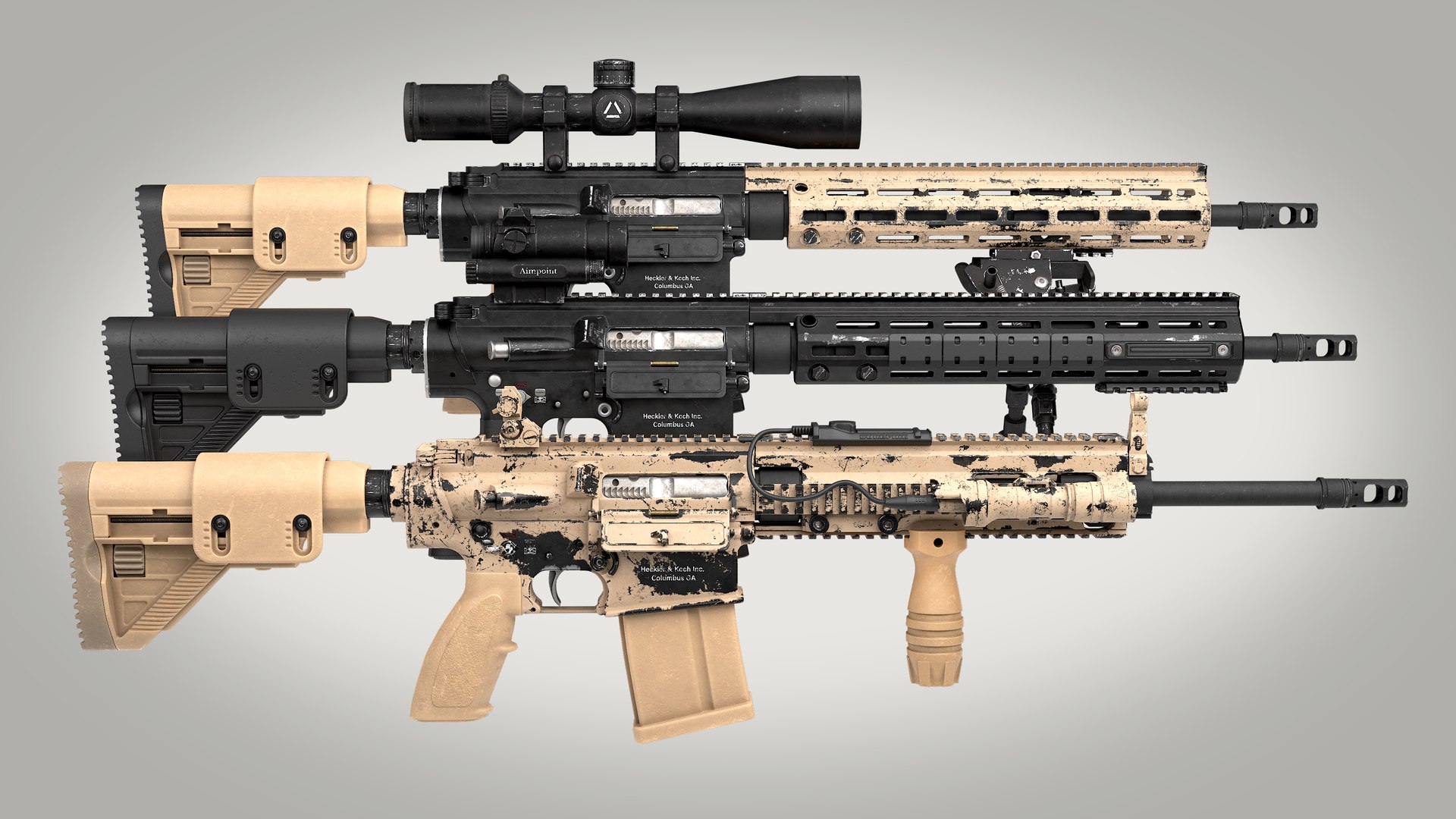 3D MR 762HK 417 Modular Designated Marksman Rifle model - TurboSquid ...