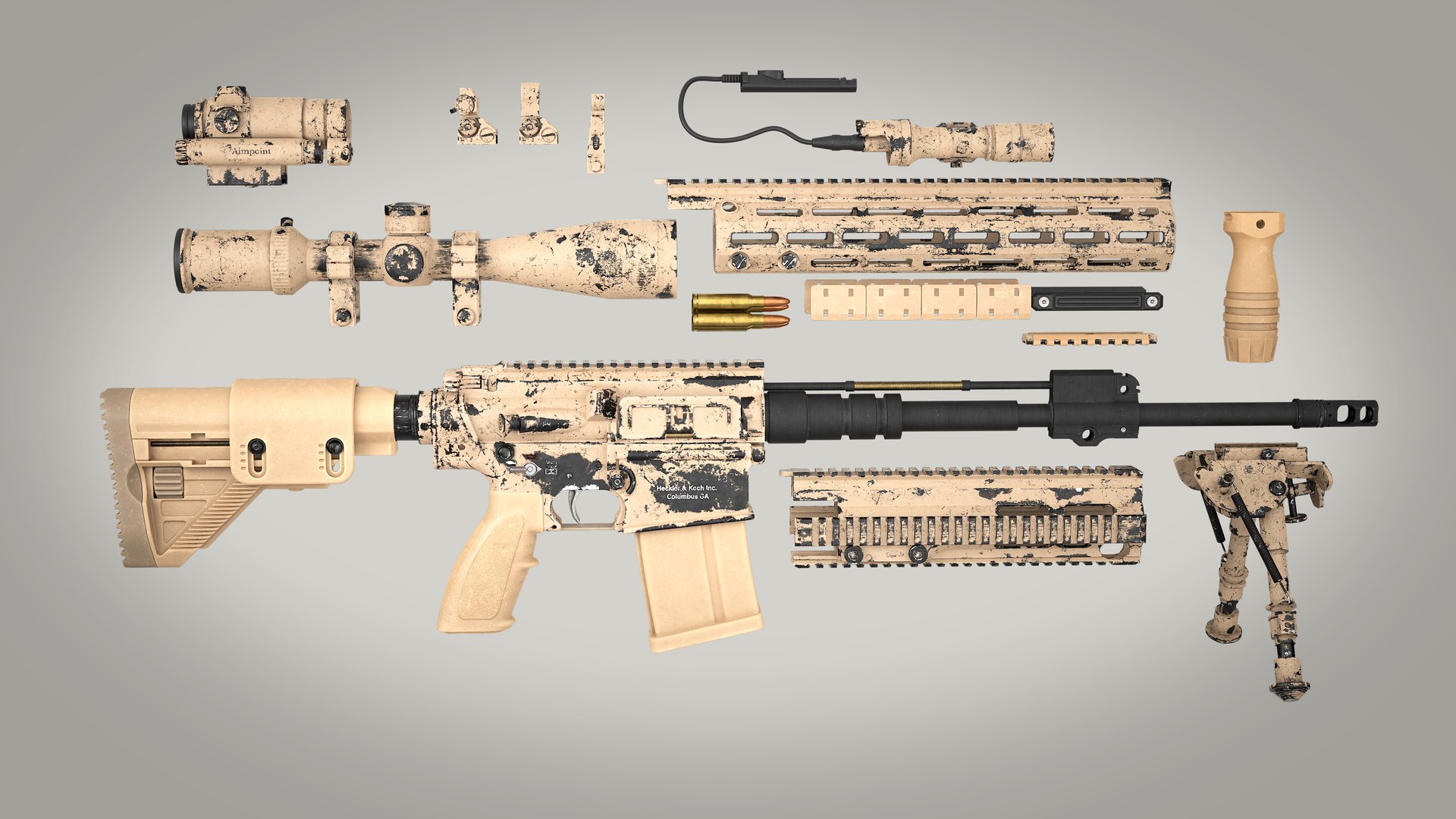 3D MR 762HK 417 Modular Designated Marksman Rifle model - TurboSquid ...