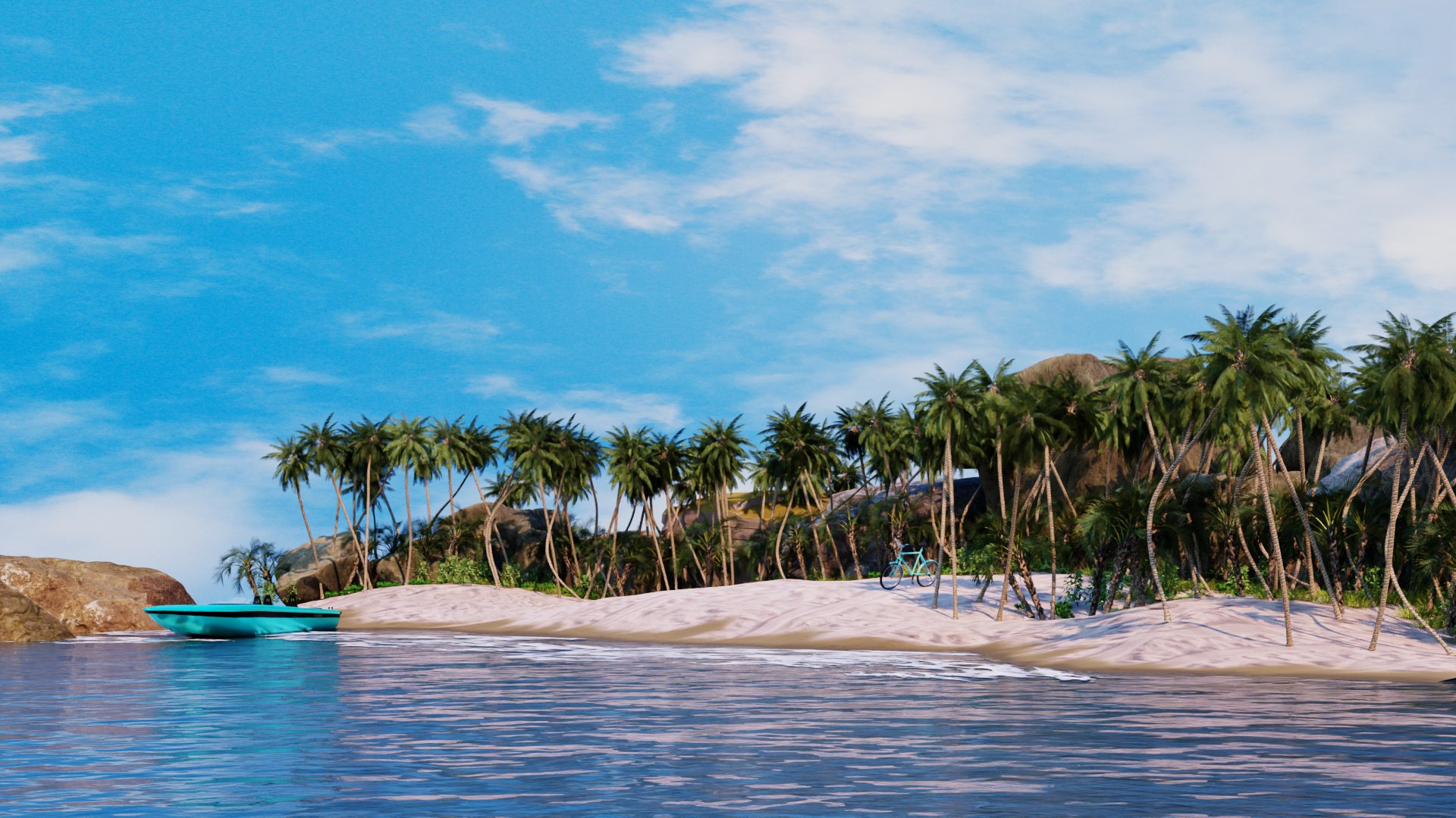 Beach Island With Realistic Textures 3D Model 3D Model - TurboSquid 2073860