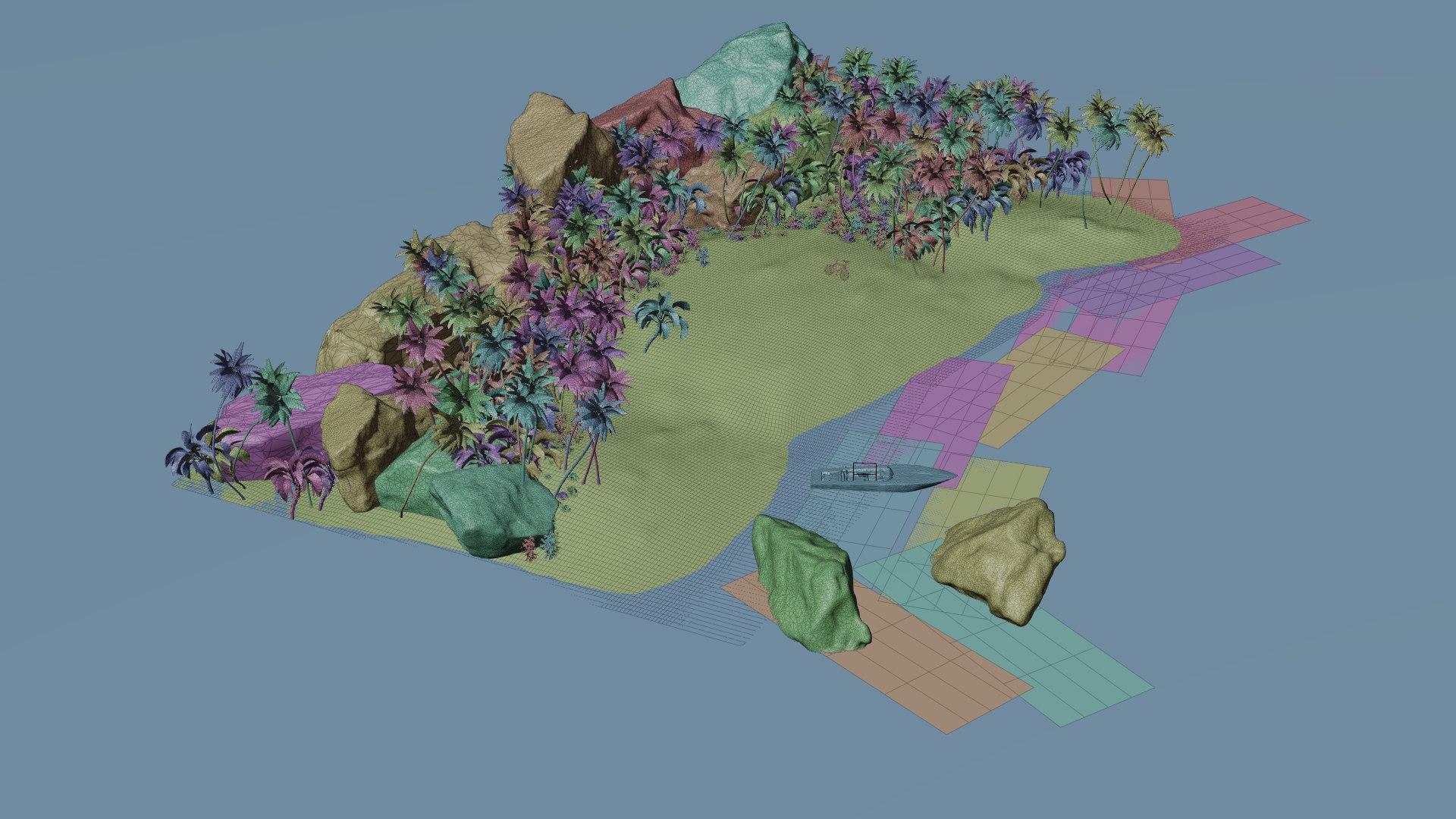 Beach Island With Realistic Textures 3D Model 3D Model - TurboSquid 2073860