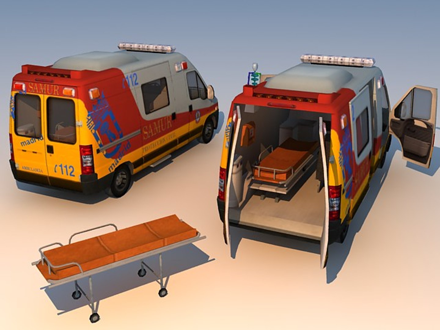 Ambulance Vehicle 3d Model