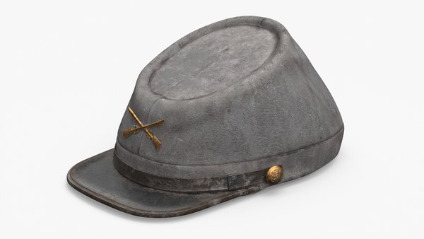 Vintage US-Konföderierten Infanterie Kepi Shabby Grau 3D-Modell ...